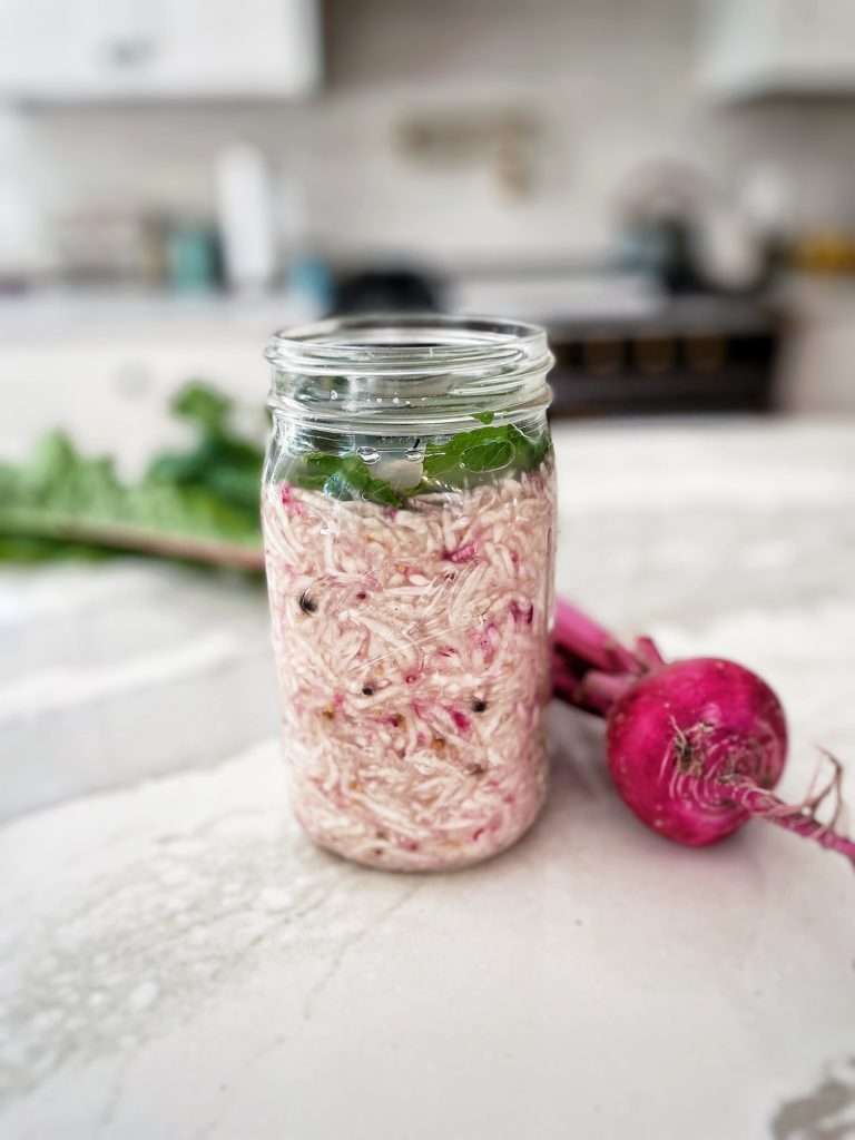 Fermented Turnips Recipe (Sauerruben) - The Homesteading RD