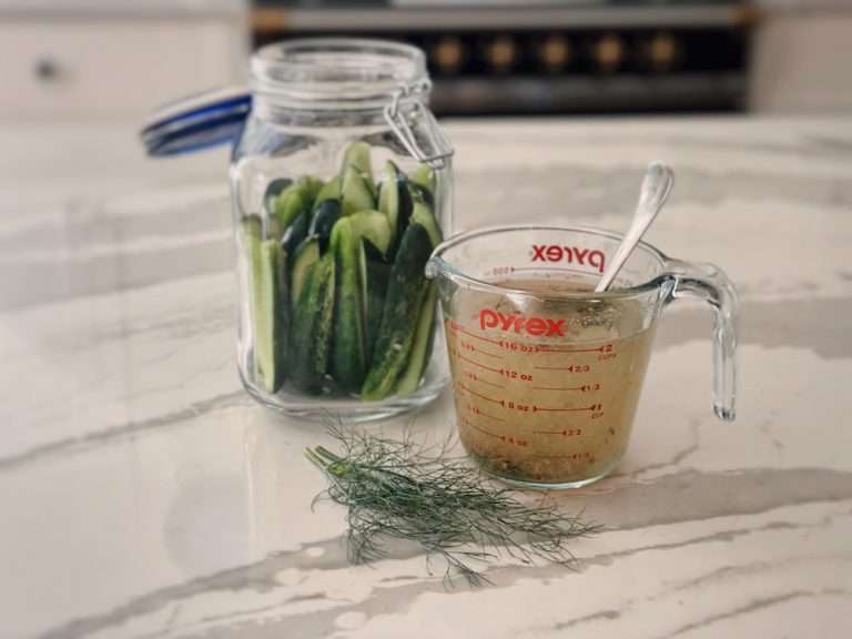 No Cook Refrigerator Pickles (Quick!) - The Homesteading RD